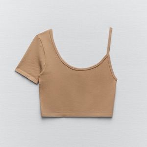 Zara | Tops | New With Tag Zara Seamless Beigepink Limitless Contour ...